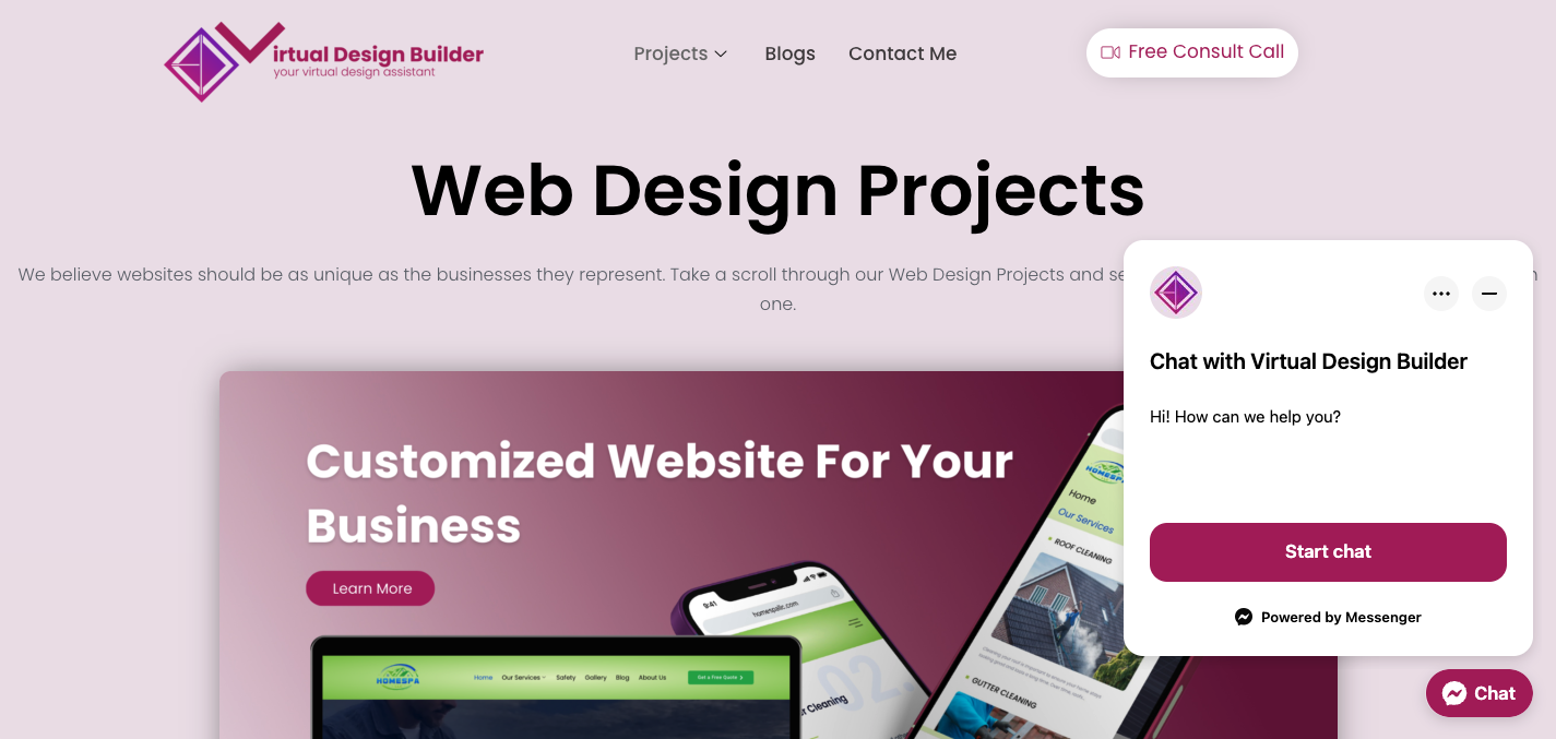 Web Design Projects | Virtual Design Builder